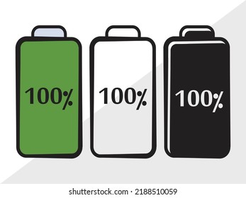 Battery Svg Printable Vector Illustration Stock Vector (Royalty Free ...