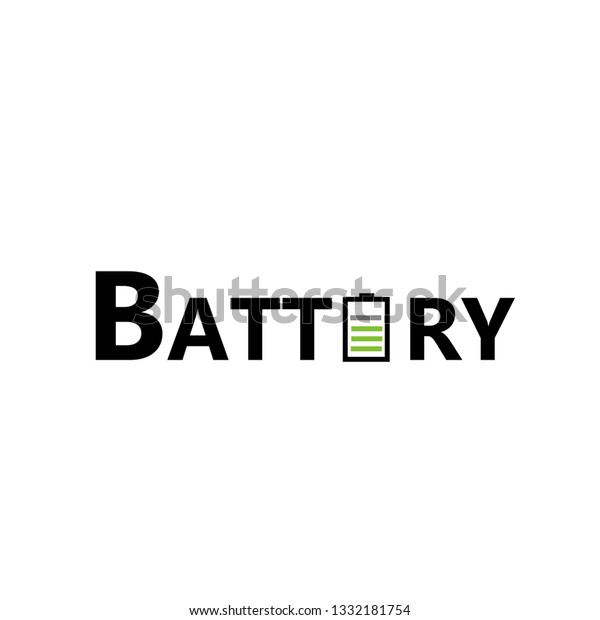 Battery Typography Print Use Poster Flyer Stock Vector (Royalty Free ...
