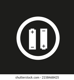 Battery Vector Drawing Circle Color White Stock Vector (Royalty Free ...