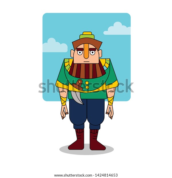 Battle Man Character Illustration Vector Stock Vector (Royalty Free ...