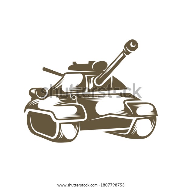 Battle Tank Logo Design Vector Camouflage Stock Vector (Royalty Free ...