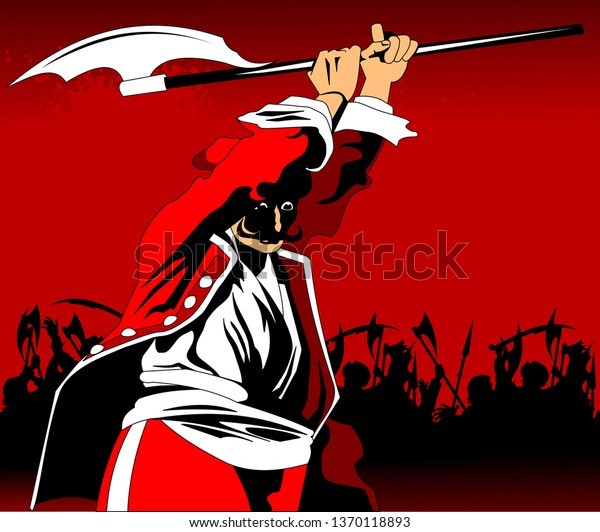 Battle Two Medieval Armies Vector Illustration Stock Vector (Royalty ...
