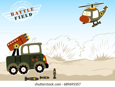 Battlefield Vector Cartoon Illustration Stock Vector (Royalty Free ...