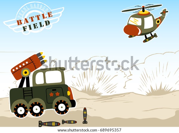 Battlefield Vector Cartoon Illustration Stock Vector (Royalty Free ...