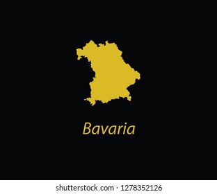 Bavaria Outline Map Germany Republic Stock Vector (Royalty Free ...
