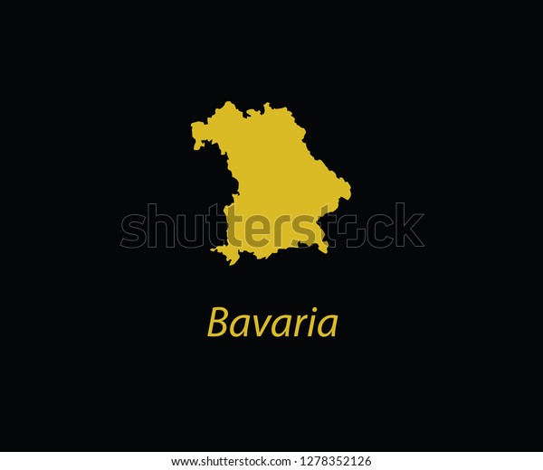 Bavaria Outline Map Germany Republic Stock Vector (Royalty Free ...