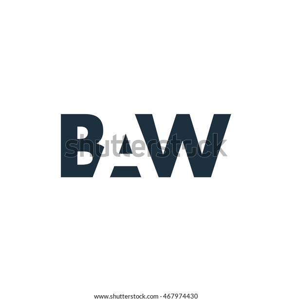 Baw Logo Vector Graphic Branding Letter Stock Vector (Royalty Free ...
