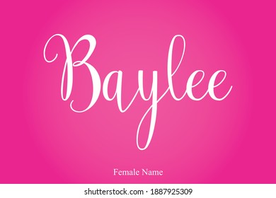 Baylee Female Name Cursive Calligraphy Text Stock Vector (Royalty Free ...