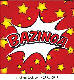 Bazinga Comic Speech Bubble Cartoon Stock Vector (Royalty Free ...