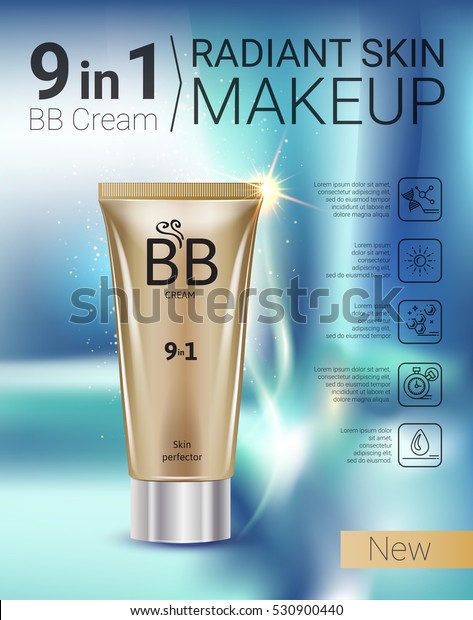 Bb Cream Ads Vector Illustration Makeup Stock Vector (Royalty Free ...