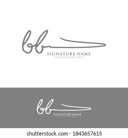 Bb Initial Letter Handwriting Signature Logo Stock Vector (Royalty Free ...