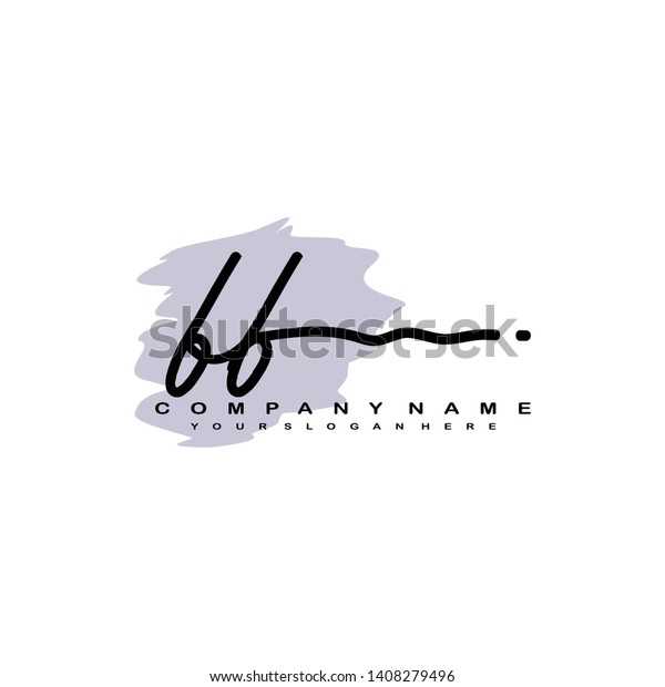 Bb Initial Signature Logo Handwriting Logo Stock Vector (Royalty Free ...