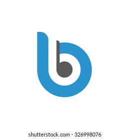Bb Letter Rounded Letter Logo Blue Stock Vector (Royalty Free ...