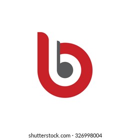 Bb Letter Rounded Letter Logo Red Stock Vector (Royalty Free) 326998004 ...