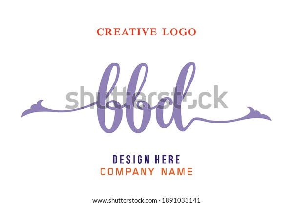 Bbd Lettering Logo Simple Easy Understand Stock Vector (Royalty Free ...