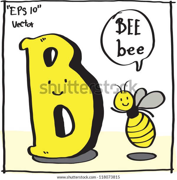Bbee Cartoon Alphabet Vector Stock Vector (Royalty Free) 118073815 ...