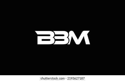 Bbm Letter Logo Design On Black Stock Vector (Royalty Free) 2193627187 ...