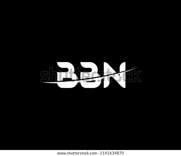 Bbn Swoosh Cut Logo Design Stock Vector (Royalty Free) 1141634870