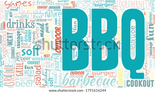 Bbq Barbecue Word Cloud Isolated On Stock Vector (Royalty Free ...