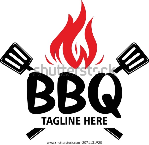 Bbq Fire Logo Design Backer Restaurant Stock Vector (Royalty Free ...