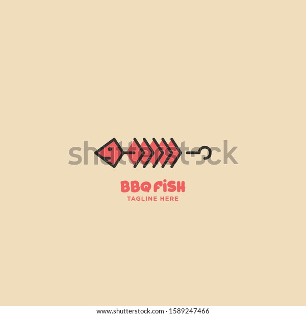 Bbq Fish Fish Seafood Restaurant Logo Stock Vector (Royalty Free ...