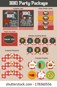 Bbq Party Package Stock Vector (Royalty Free) 178360556 | Shutterstock