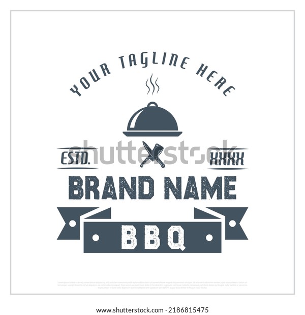 Bbq Shop Logo Restaurant Logo Template Stock Vector (Royalty Free ...