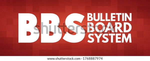 Bbs Bulletin Board System Acronym Technology Stock Vector (Royalty Free ...