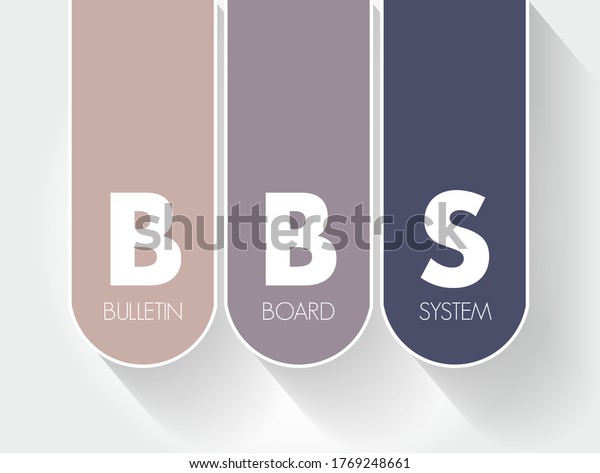 Bbs Bulletin Board System Acronym Technology Stock Vector (Royalty Free ...
