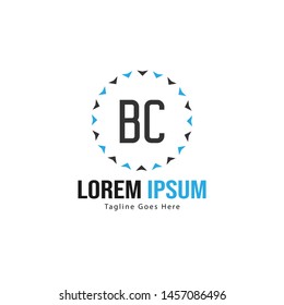 Bc Letter Logo Design Creative Modern Stock Vector (Royalty Free ...