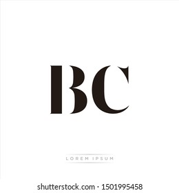 Bc Logo Monogram Isolated On White Stock Vector (Royalty Free ...