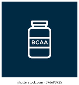 Bcaa Amino Acid Supplement Vector Icon Stock Vector (Royalty Free ...