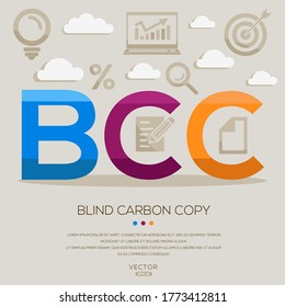 Bcc Mean Blind Carbon Copy Letters Stock Vector (Royalty Free ...