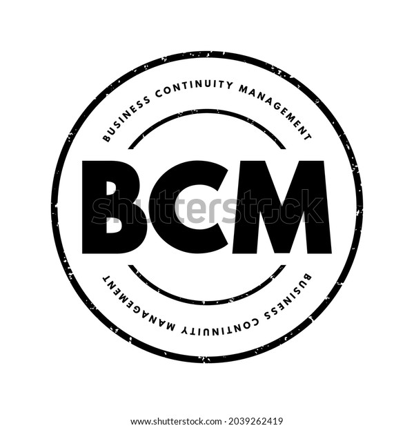 Vektor Stok Bcm Business Continuity Management Framework Identifying ...