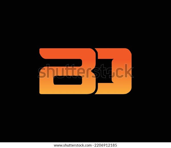 Bd Front Logo Design Simple Vector Stock Vector (Royalty Free ...