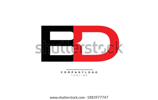Bd Icon Monogram Letter Text Alphabet Stock Vector (Royalty Free ...