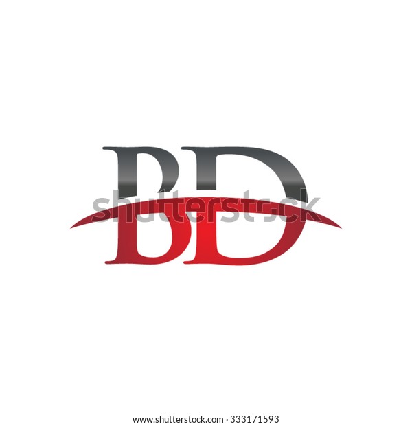 Bd Initial Company Red Swoosh Logo Stock Vector (Royalty Free ...
