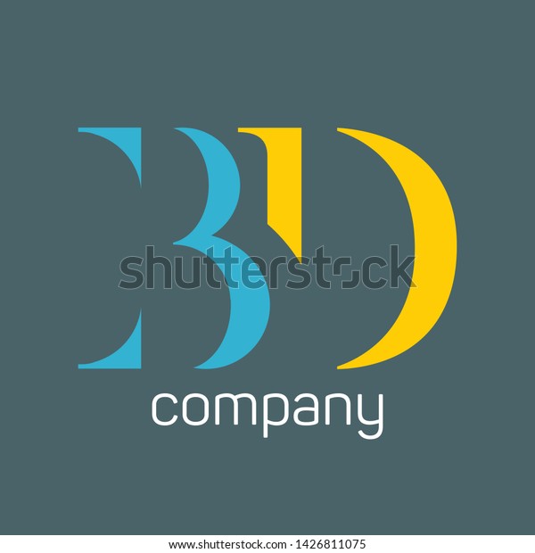 Bd Logo Design Company Monogram Logo Stock Vector (Royalty Free) 1426811075