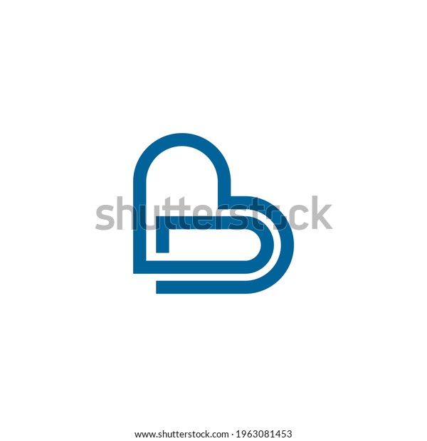 Bd Love Symbol Design Vector Stock Vector (Royalty Free) 1963081453 ...