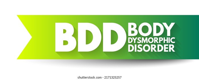 Bdd Body Dysmorphic Disorder Mental Health Stock Vector (Royalty Free ...
