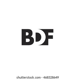 Bdf Logo Vector Graphic Branding Letter: vector de stock (libre de ...