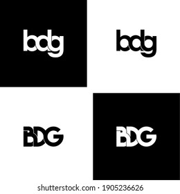 Vektor Stok Bdg Letter Original Monogram Logo Design (Tanpa Royalti ...
