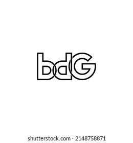 Bdg Typography Letter Monogram Logo Design Stock Vector (Royalty Free ...