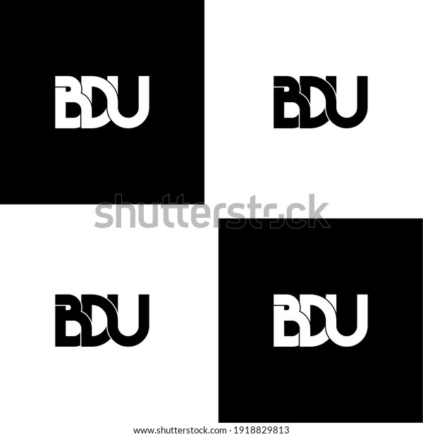 Bdu Letter Original Monogram Logo Design Stock Vector (Royalty Free ...