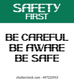 Safety Firstmake Your Work Place Safe Stock Vector (Royalty Free) 763364287