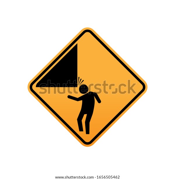 Be Careful Warning Sign Head Banging Stock Vector (Royalty Free ...