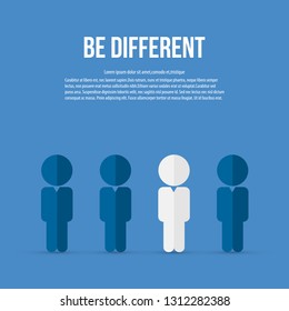 Be Different Being Different Standing Out Stock Vector (Royalty Free ...
