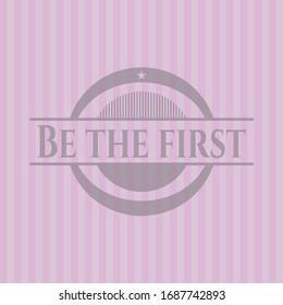 Be First Badge Pink Background Vector: เวกเตอร์สต็อก (ปลอดค่าลิขสิทธิ์ ...
