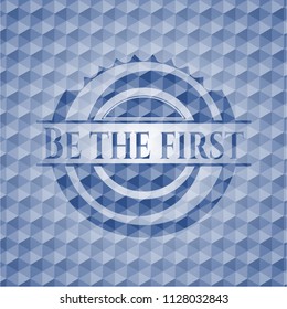Be First Blue Badge Geometric Pattern Stock Vector (Royalty Free ...