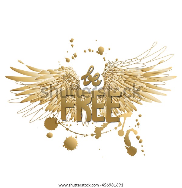 Be Free Concept Art Hand Written Stock Vector (Royalty Free) 456981691 ...